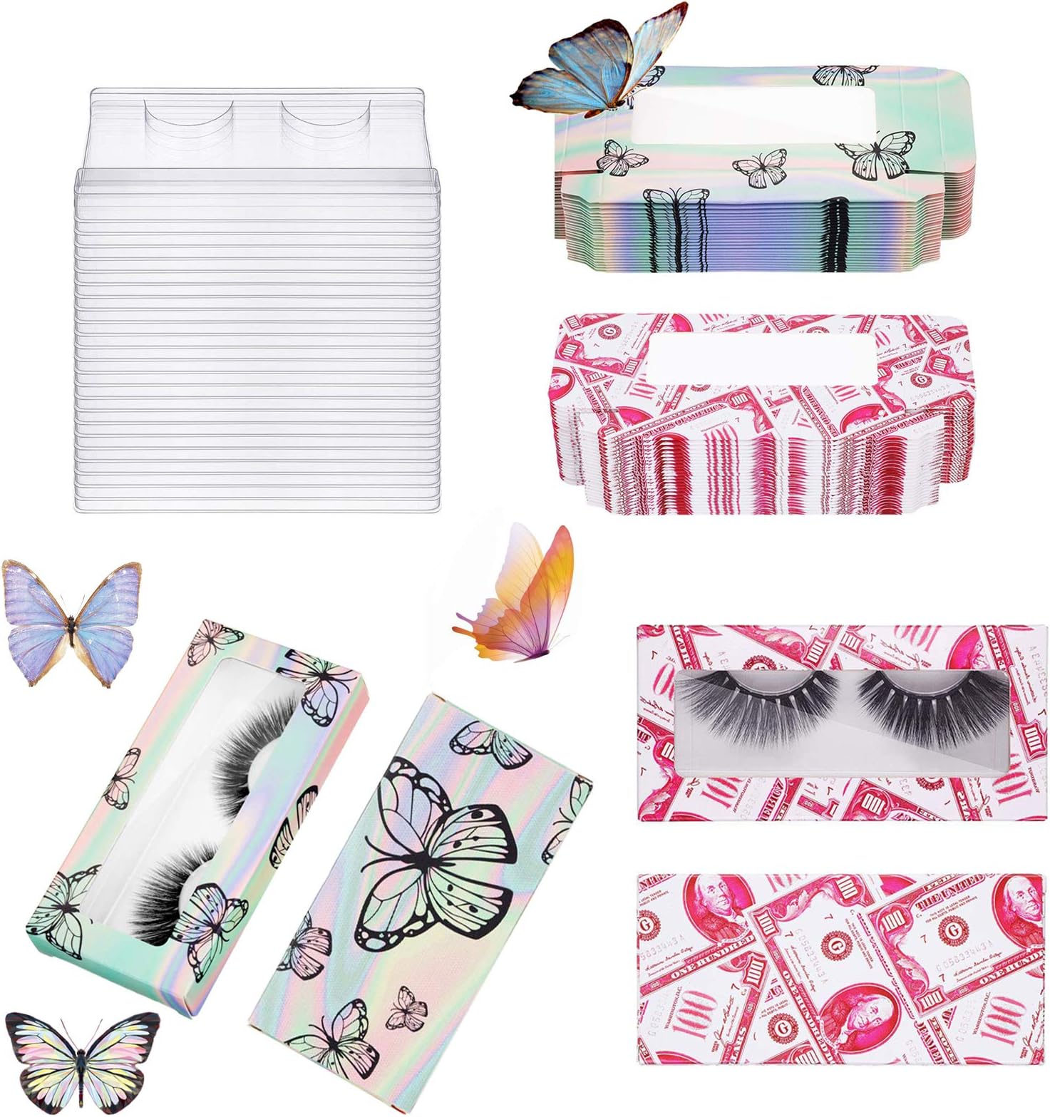 Amazon.com: SiSiMu 40 Pieces Lash Packaging Wholesale Containers 20 ...