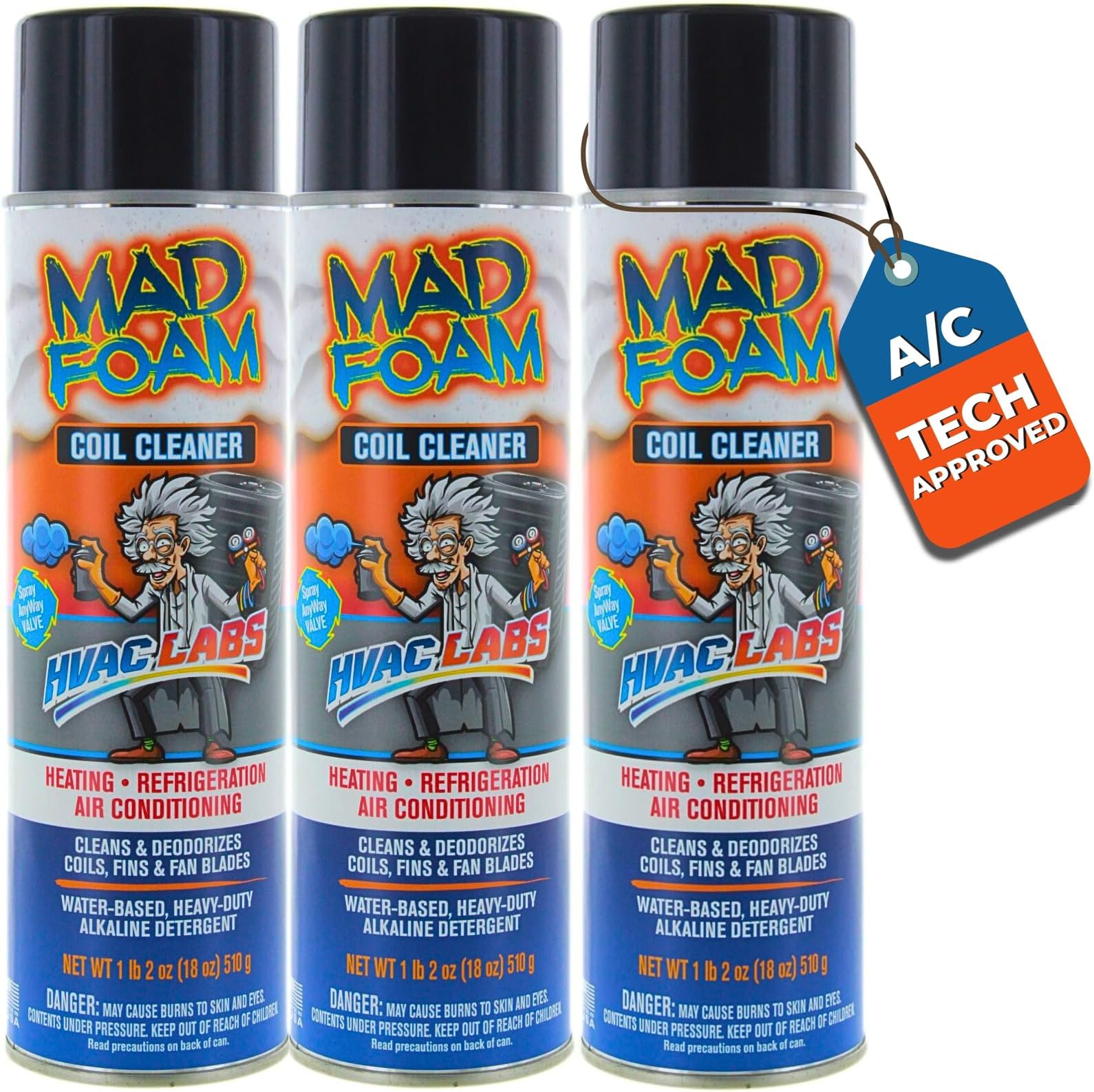 Amazon.com: Crazy Foam AC Coil Cleaner for AC Unit Foaming - HVAC ...