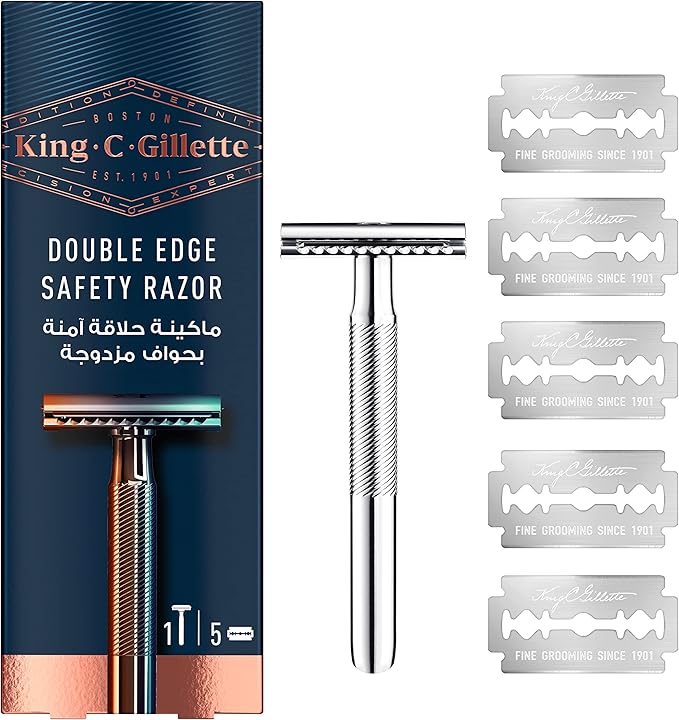 Amazon.com: King C. Gillette Double Edge Safety Razor for Men, 5 ...