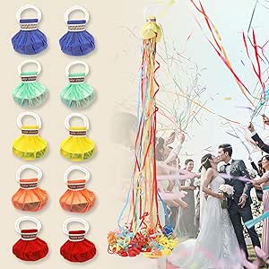 Amazon.com: HAPYFMSHI 10 Pack Streamer Poppers | No Mess Confetti ...