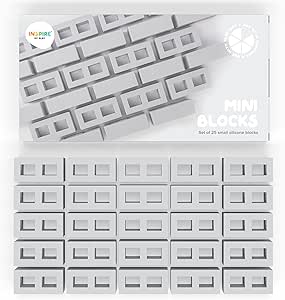 Amazon.com: Inspire My Play 25 x Mini Silicone Building Blocks for ...