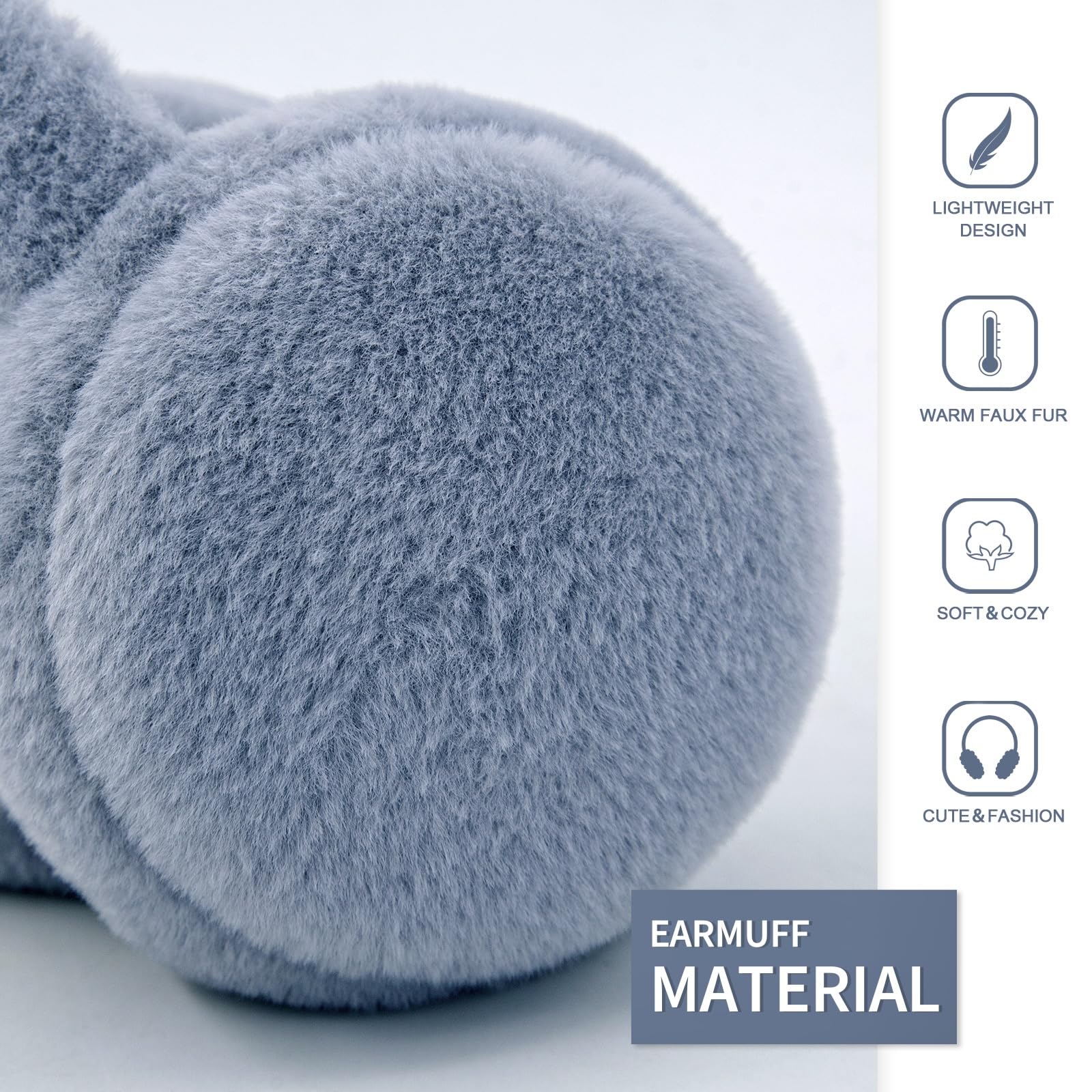Snapklik.com : YATANAM Women Ear Muffs Winter Girls White Earmuffs ...