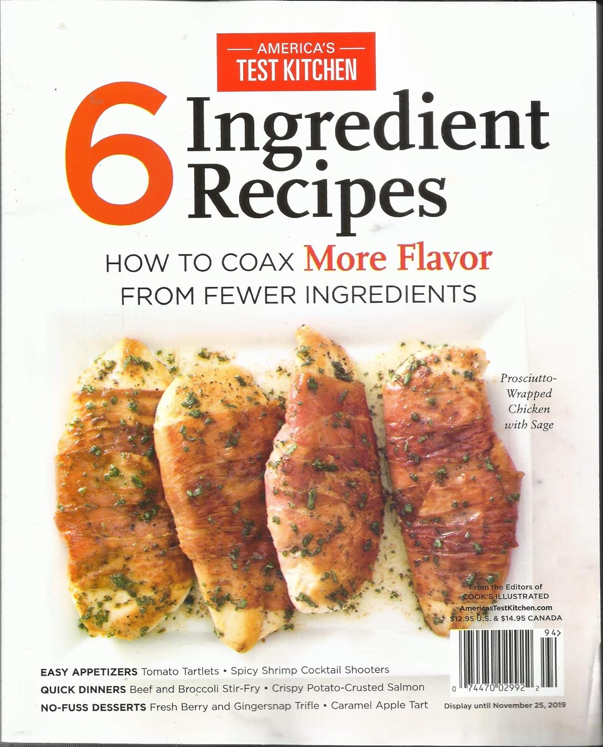 Amazon.com: AMERICA'S TEST KITCHEN MAGAZINE, 6 INGREDIENT RECIPES ISSUE ...
