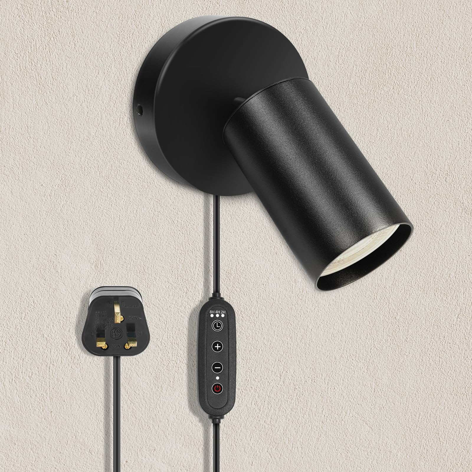 HOTUT Plug in Wall Light with Switch, GU10(Not Included) Modern Wall ...