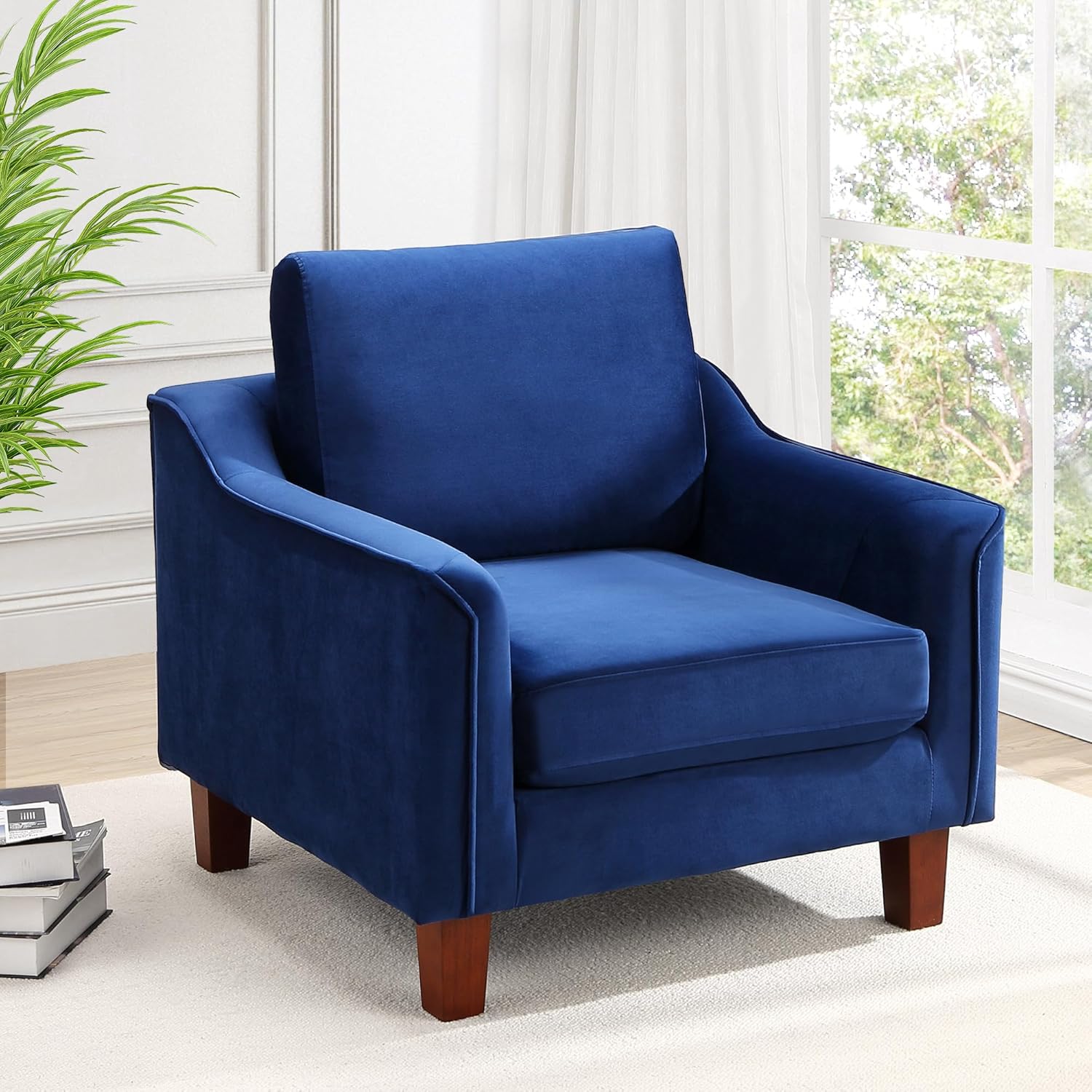 Amazon.com: GAOMON Velvet Accent Chair, Mid-Century Modern Chair ...