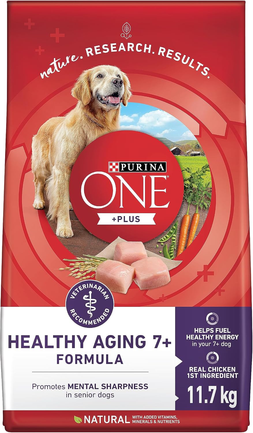 Purina ONE +Plus Senior Dry Dog Food, Healthy Aging 7+ with Chicken ...