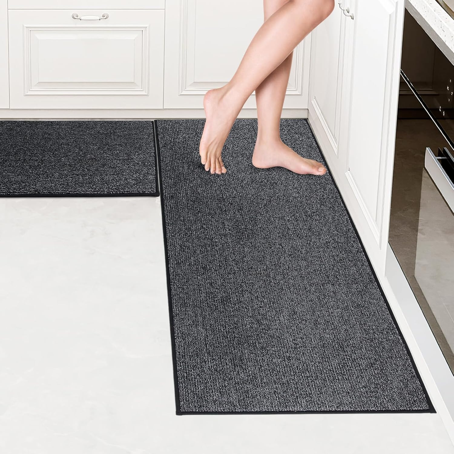 Amazon.com: PURRUGS Machine Washable Kitchen Rug Set of 2, Non-Slip ...