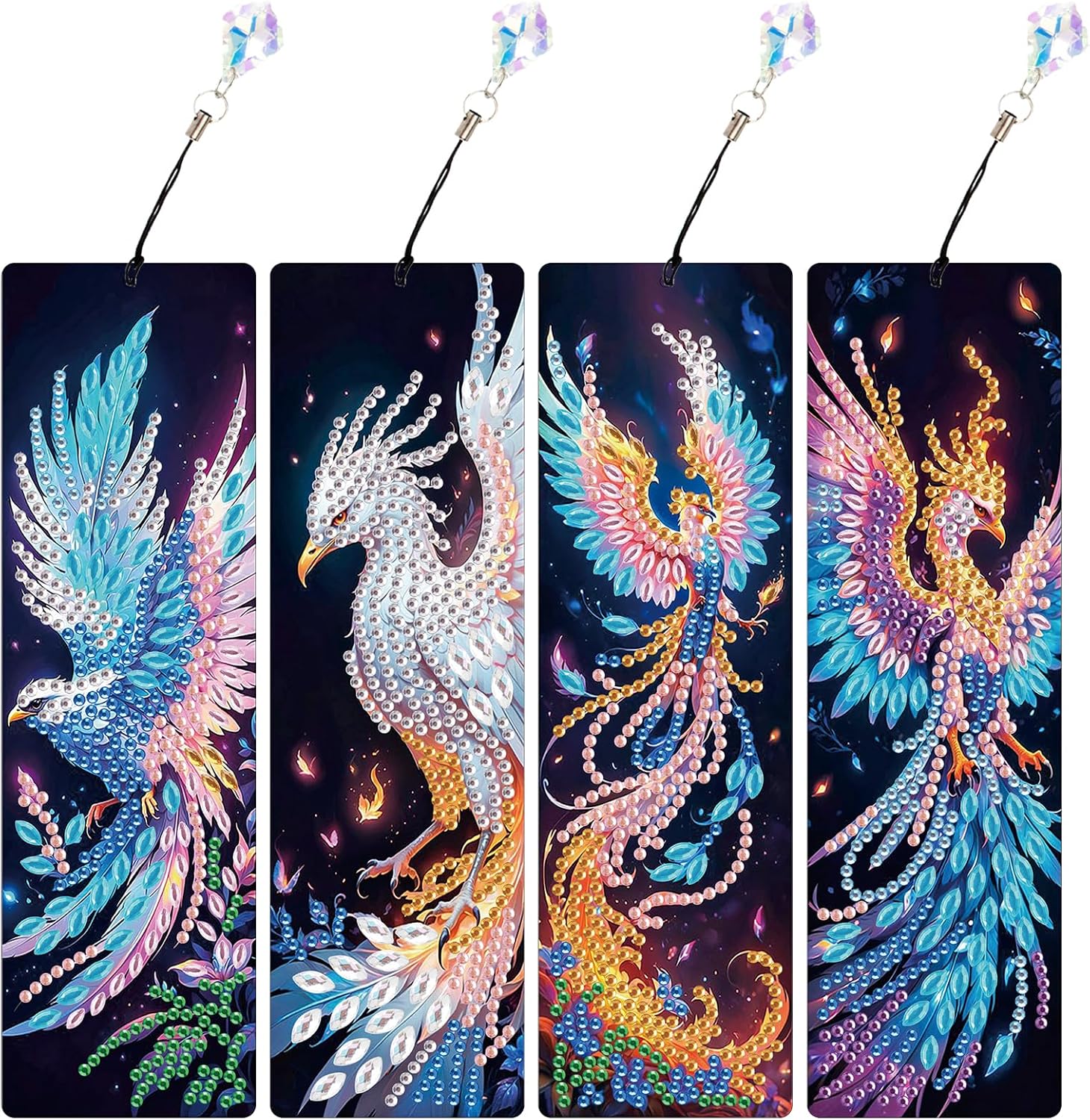 Amazon.com: JISHSHAY 4 PCS Diamond Art Bookmarks for Adults - Diamond ...
