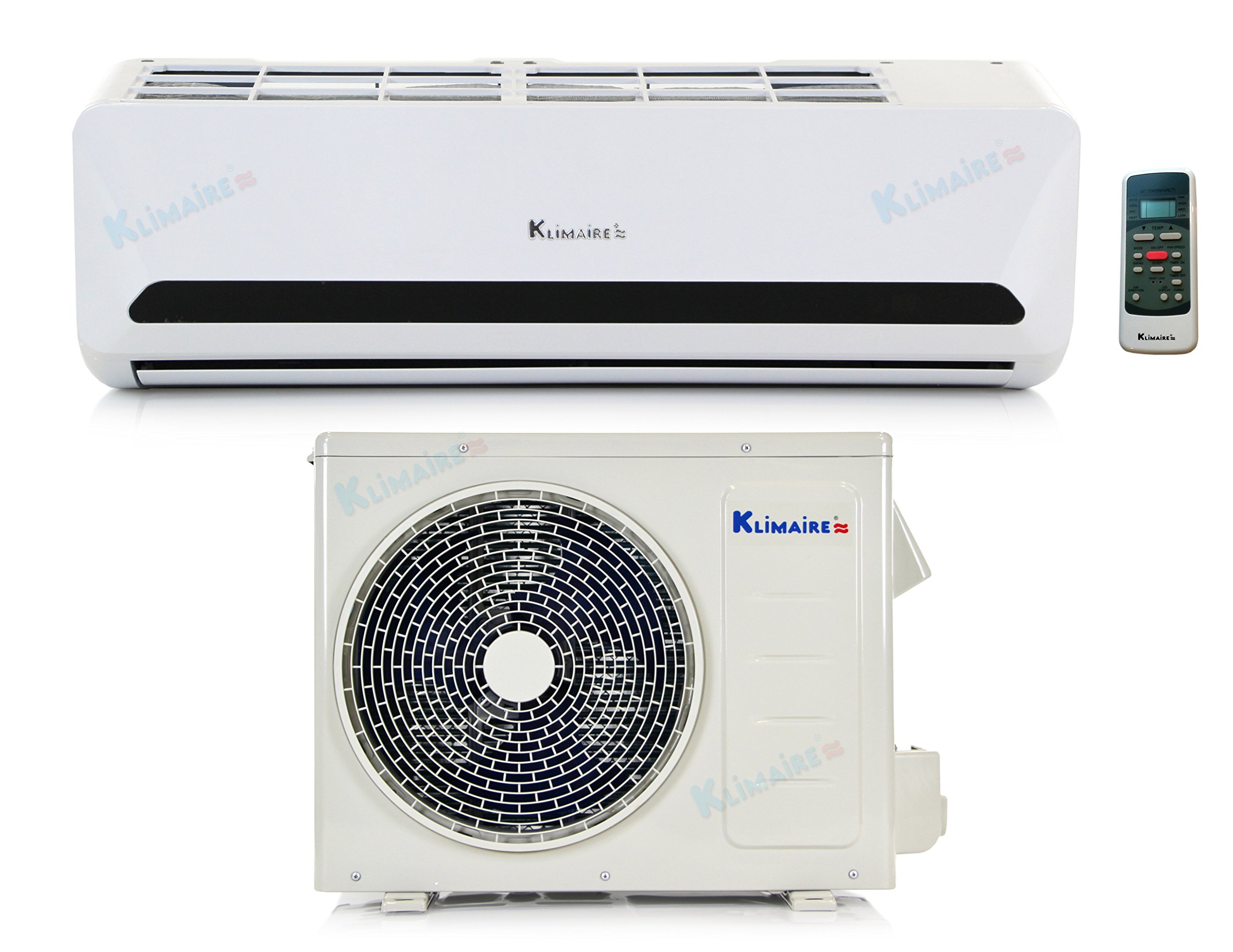 24,000 Btu Klimaire 15 SEER Ductless Mini Split - DC Inverter Air ...