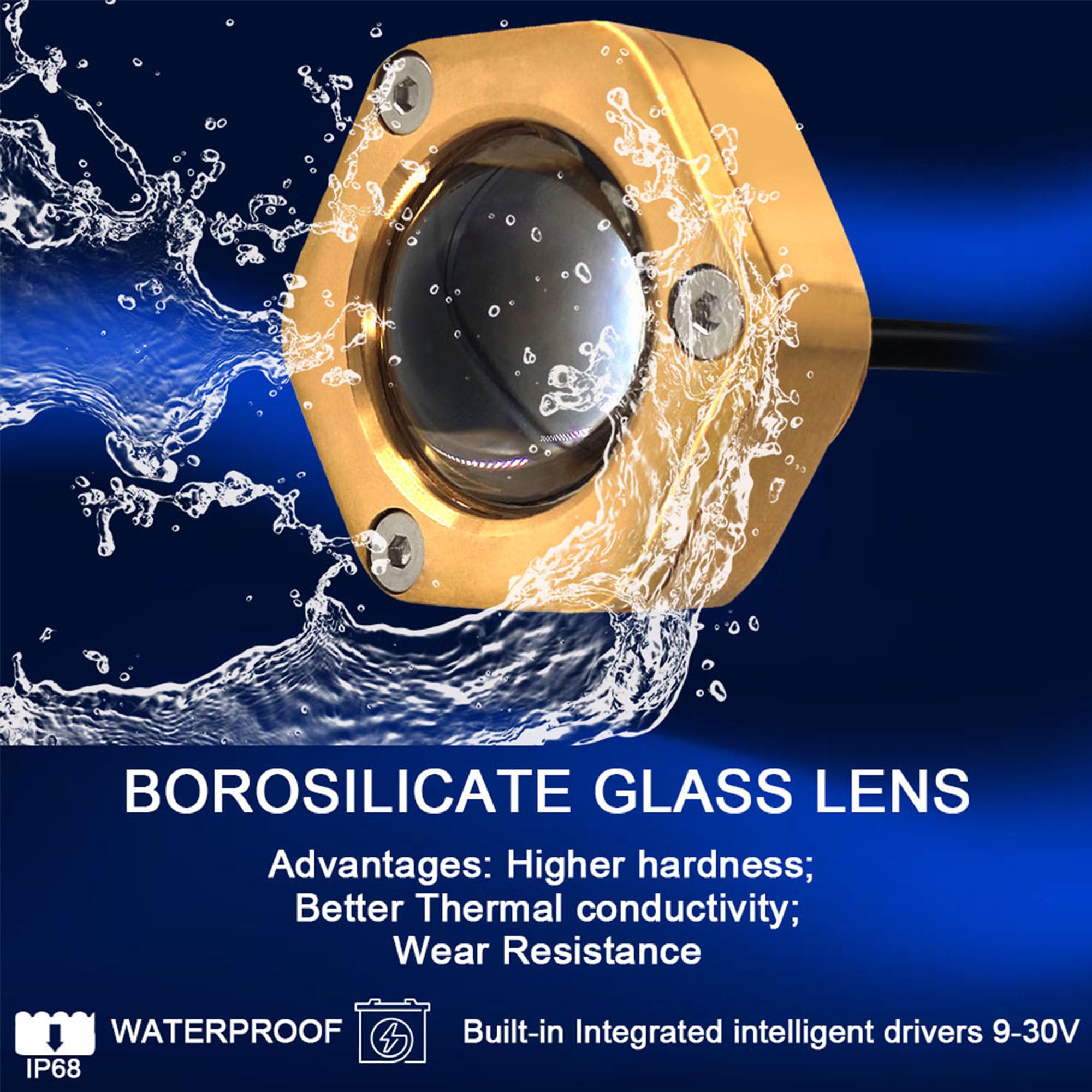 Snapklik.com : UWDESY Underwater 1/2in Standard Boat Drain Plug LED ...