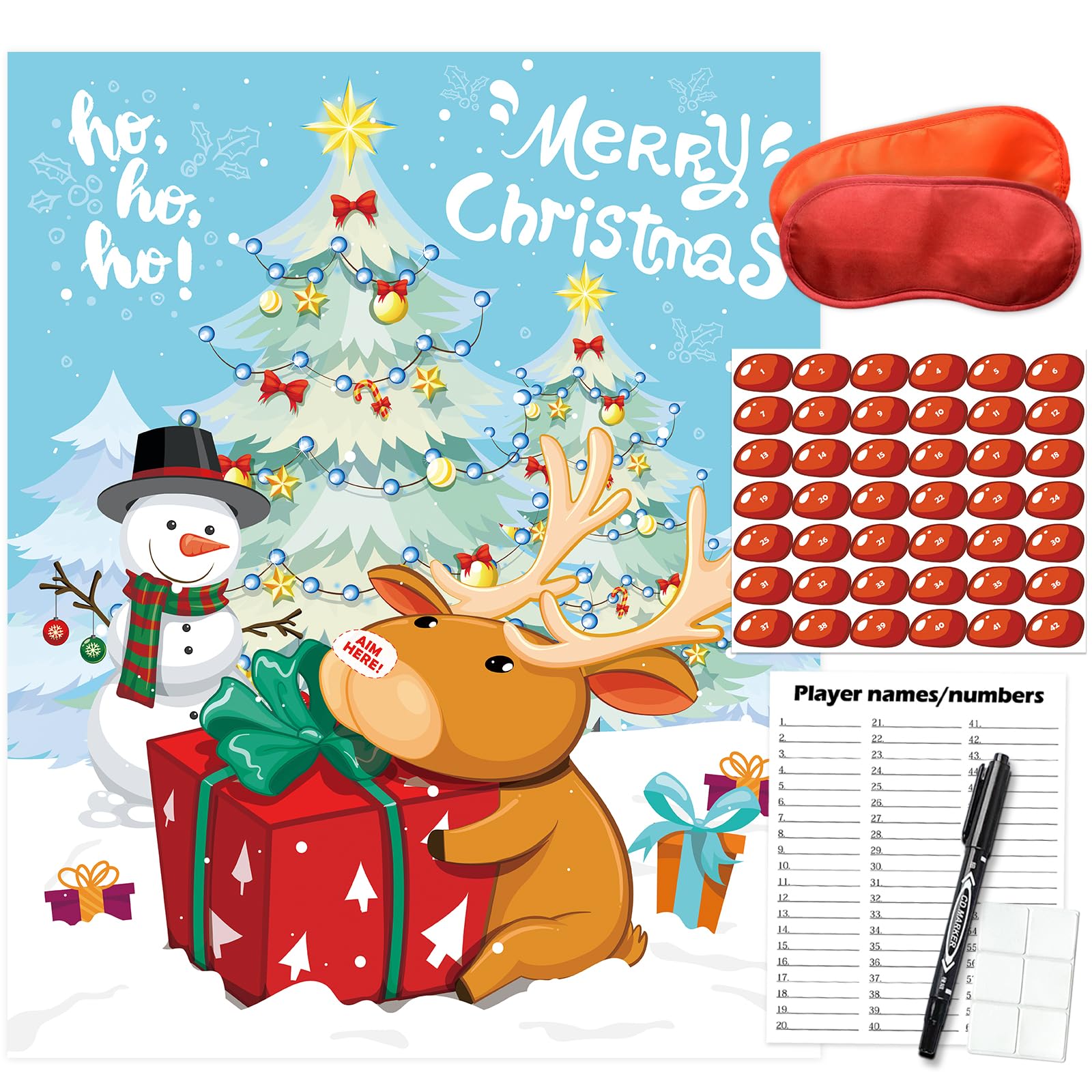 Snapklik.com : Christmas Party Games, Pin The Nose On The Reindeer ...