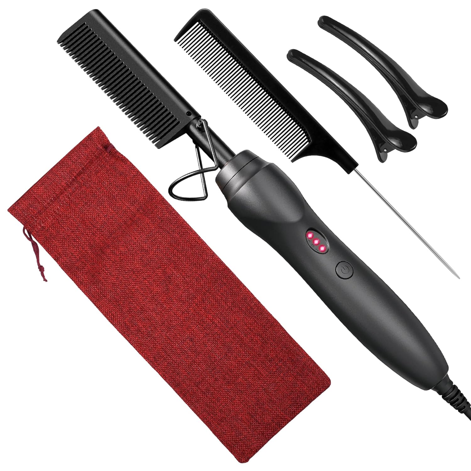 Amazon.com : Hot Comb Hair Straightener Heat Pressing Combs - Ceramic ...