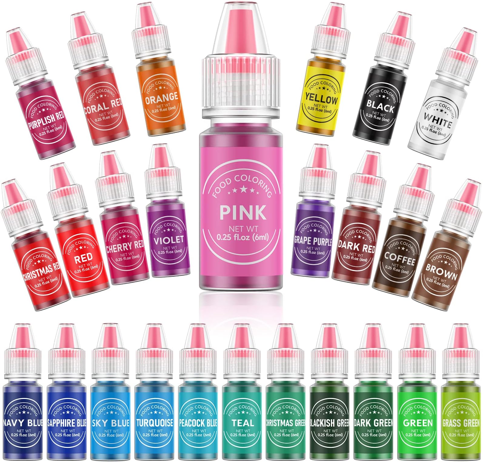 Amazon.com : Hobbyland Powder Food Color Kit, Professional Powder Food ...