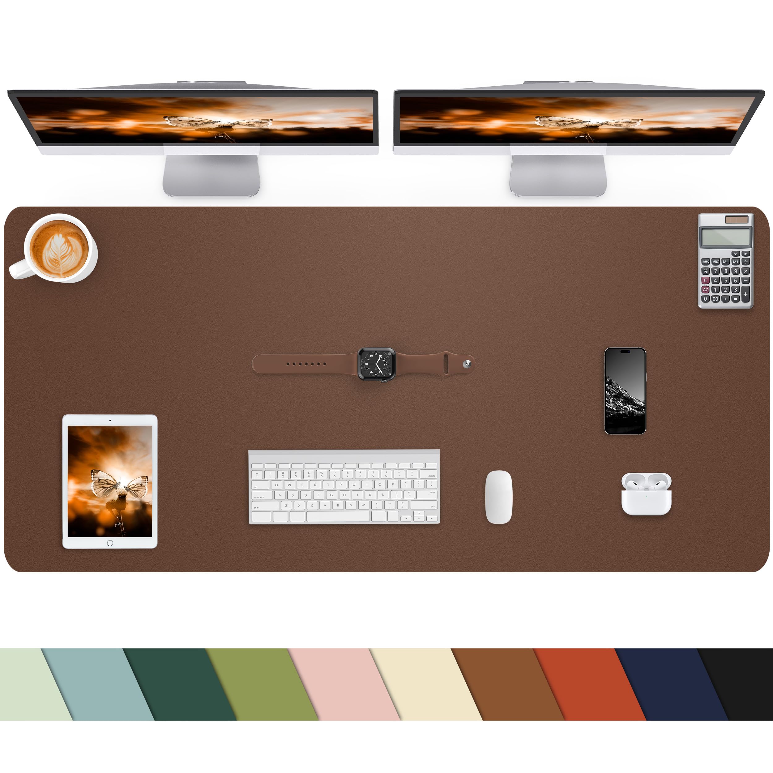 Amazon.com : Desk mat Large, Leather Desk Pad Protector,Office Desk Mat ...