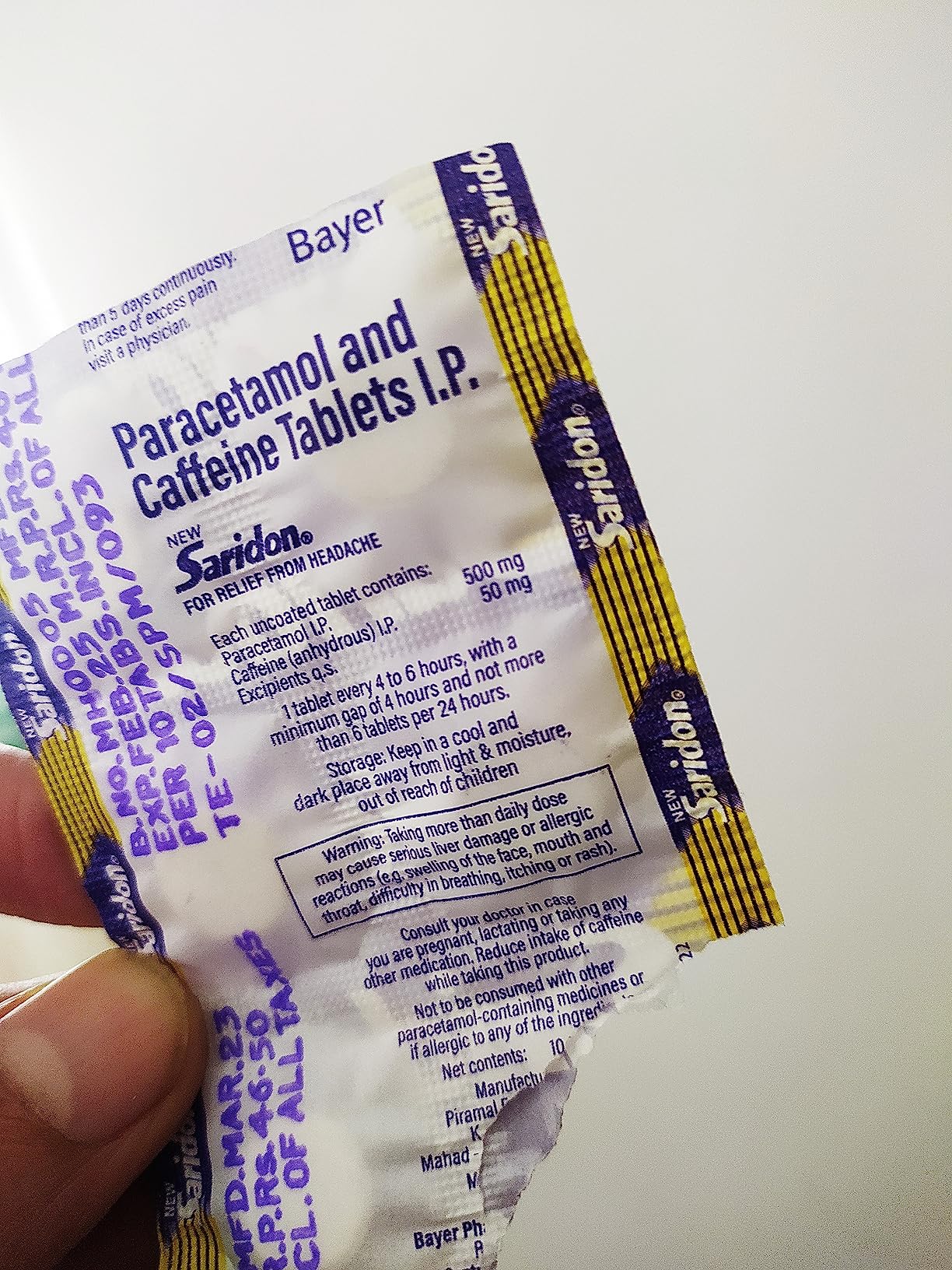 Saridon Quick Relief Tablets, Pack of 8 Strips of 10 Tablets, 80 ...