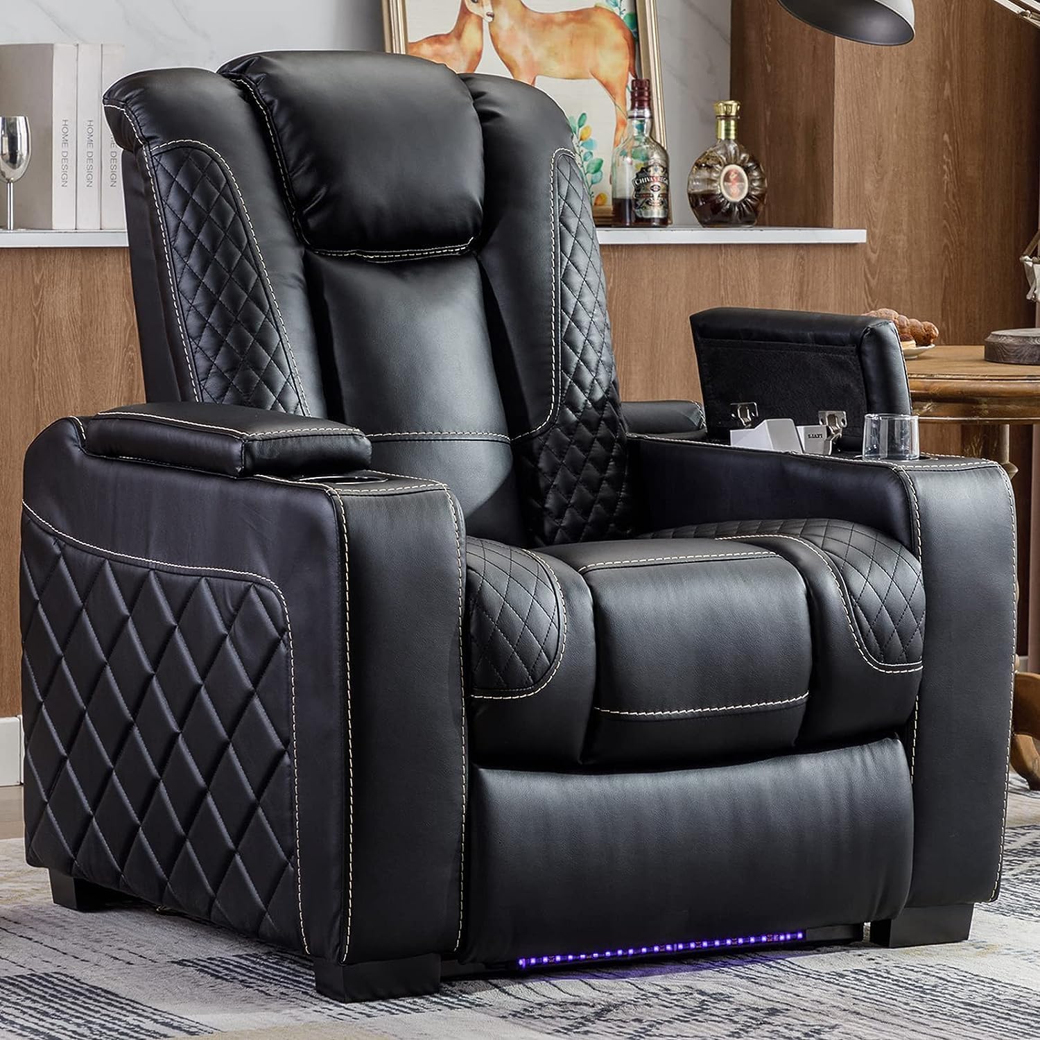 Amazon.com: CANMOV Electric Power Recliner Chair with Ambient Lighting ...