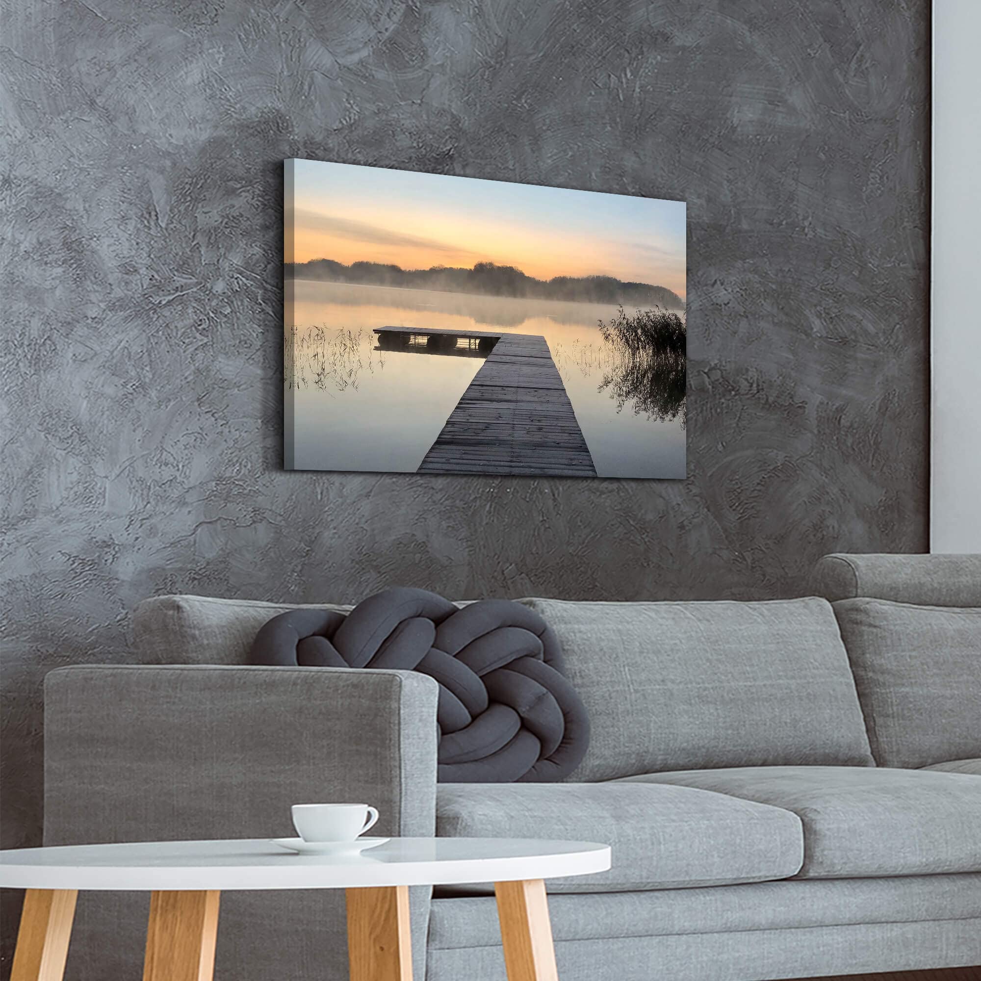 Calming Living Room Artwork Abstract Sunset Coastal Art Print