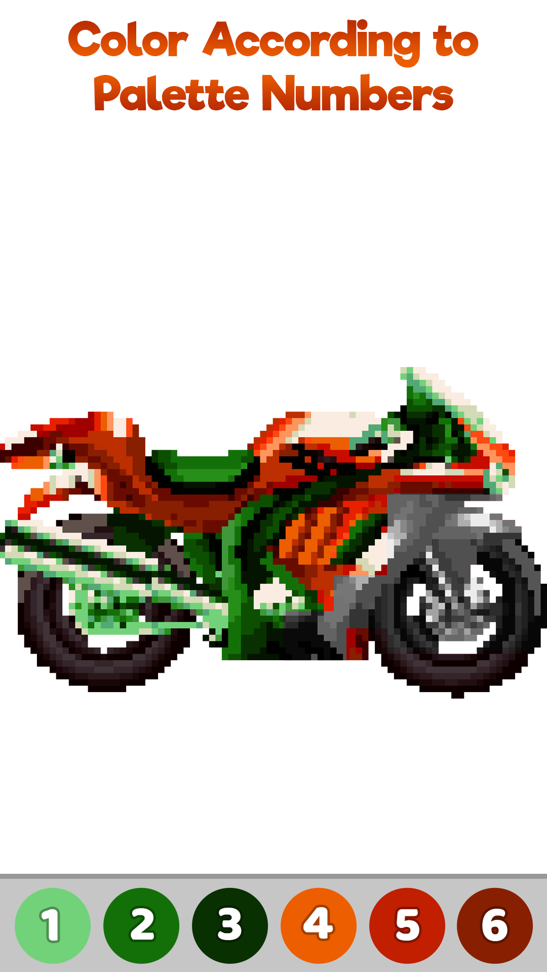 Bikes Pixel Art Color By Number - Sandbox Coloring Book - App on Amazon ...