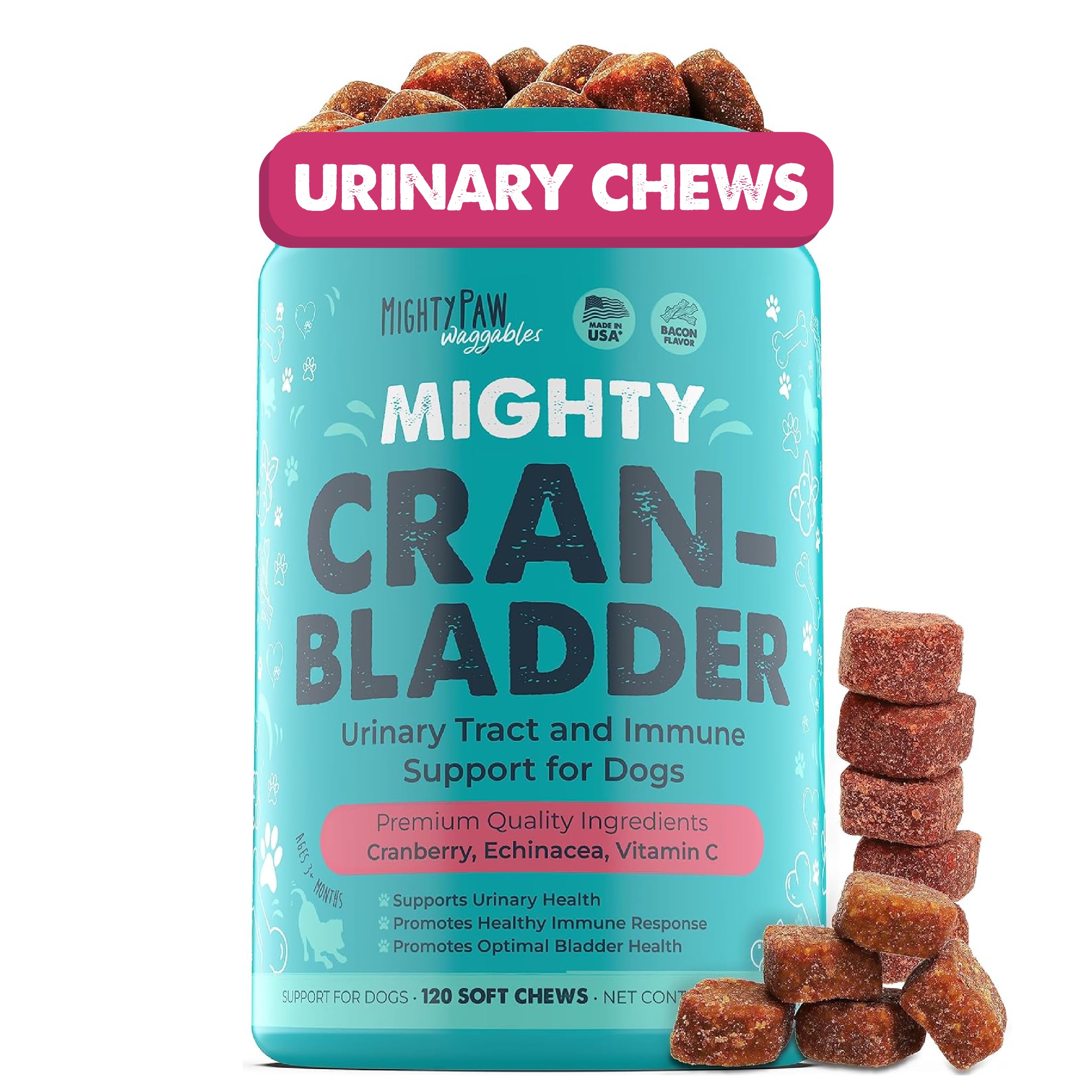 Amazon.com : Mighty Paw Waggables Cran-Bladder (Made in The USA ...