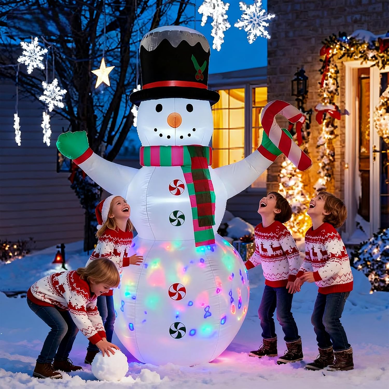 Amazon.com: 8 FT Christmas Inflatables Giant Snowman Outdoor ...