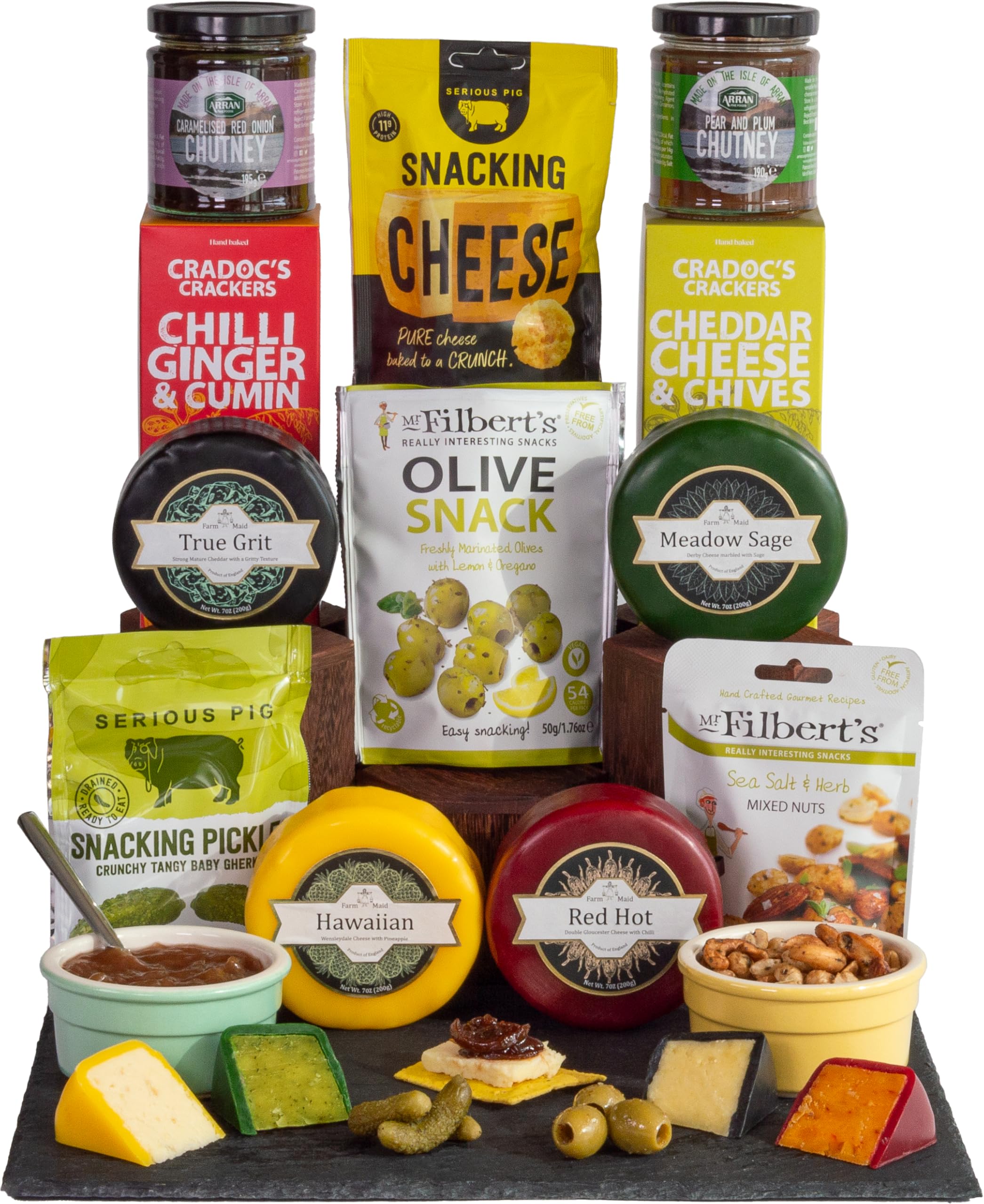 InterCheese | Gourmet 4 Cheeses, 2 Crackers and 2 Chutney Hamper with ...