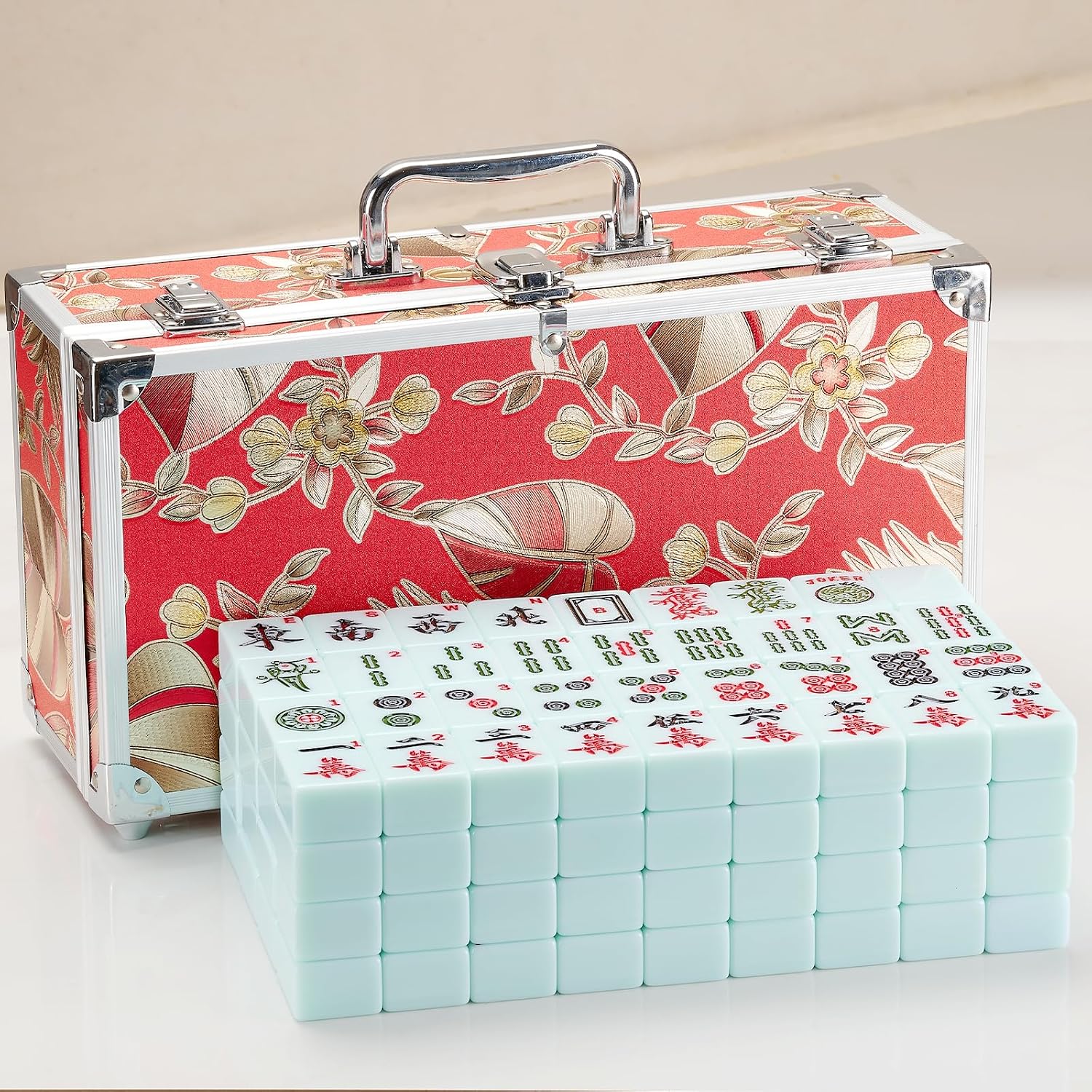 Amazon.com: YANMEIYA American Mahjong Set 166 Premium Jade Green ...