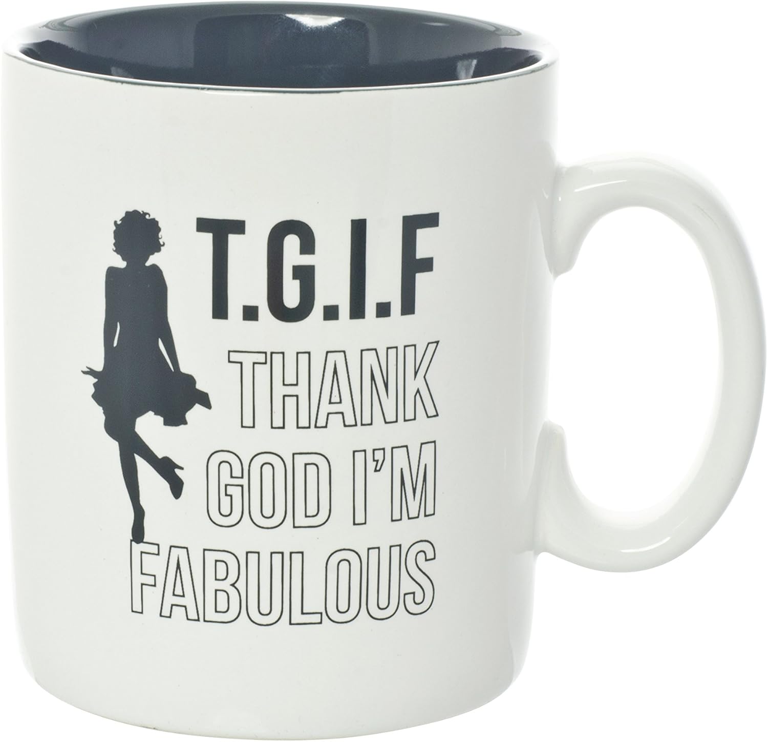 Amazon.com: 10 Strawberry Street XLBRL-TGIF Oversized Expression Mug ...