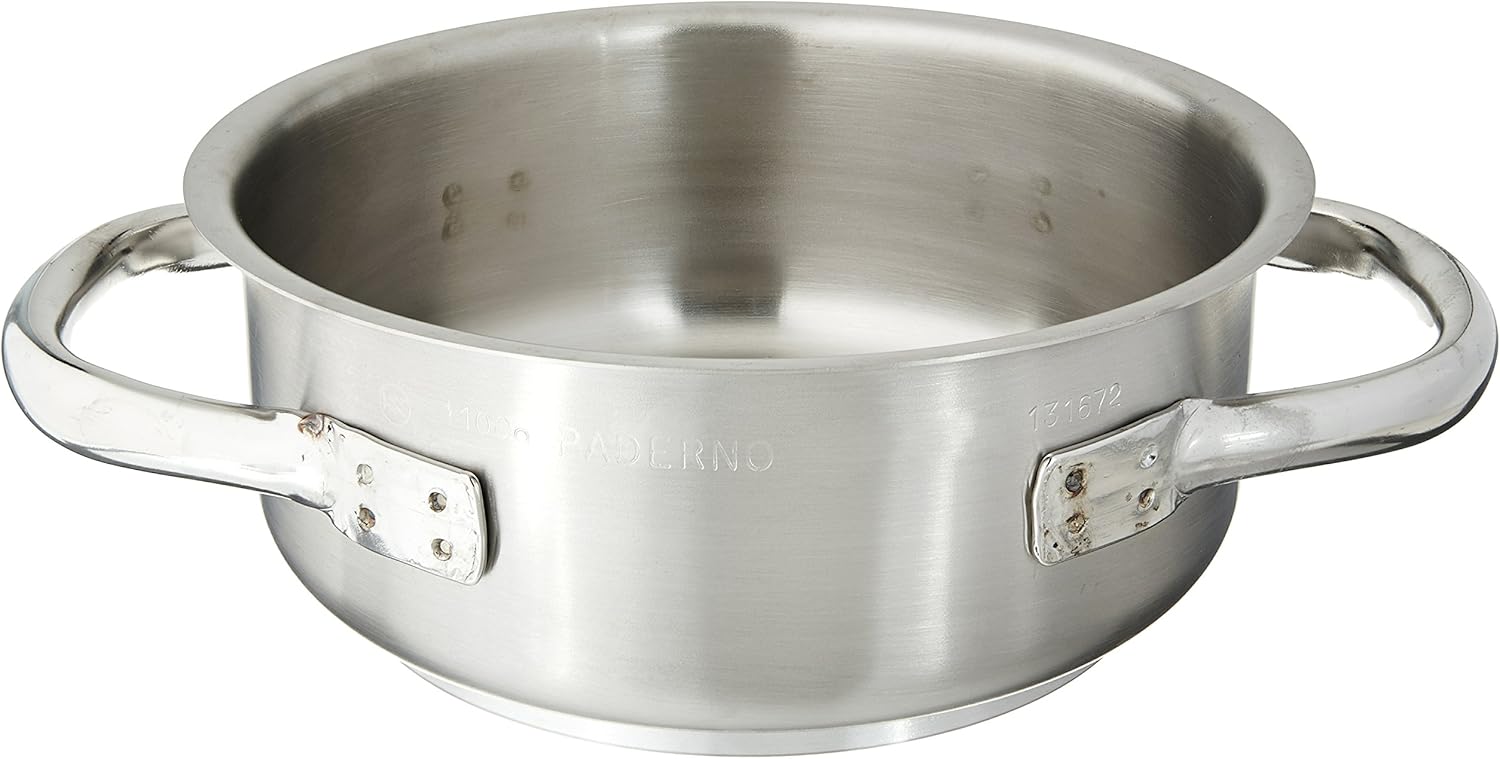 Amazon.com: Paderno Stainless Steel 1 3/8 Quart Rondeau Pot, 1 3/8qt ...