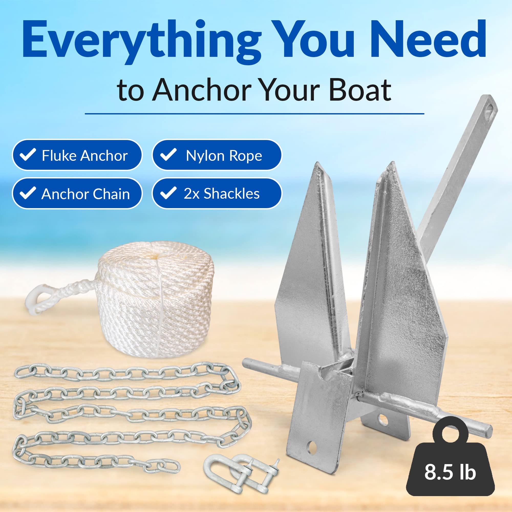 Snapklik.com : WindRider Boat Anchor Kit For Different Size Boats ...
