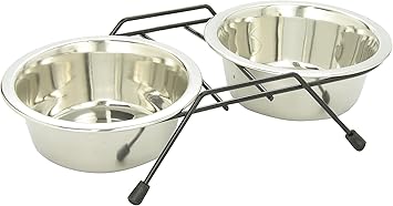 Pet Supplies : Dogit Stainless Steel Double Dog Diner, Small : Pet ...