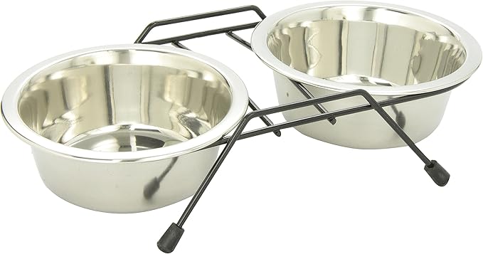 Pet Supplies : Dogit Stainless Steel Double Dog Diner, Small : Pet ...