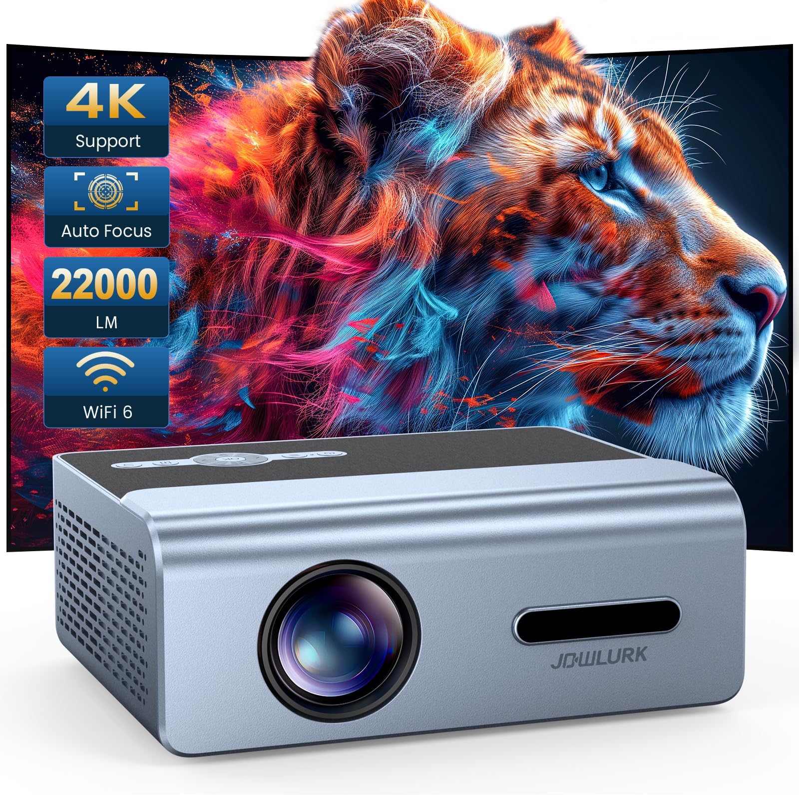 Amazon.com: [Netflix Licensed & Dolby Audio] Projector with WiFi 6 and ...