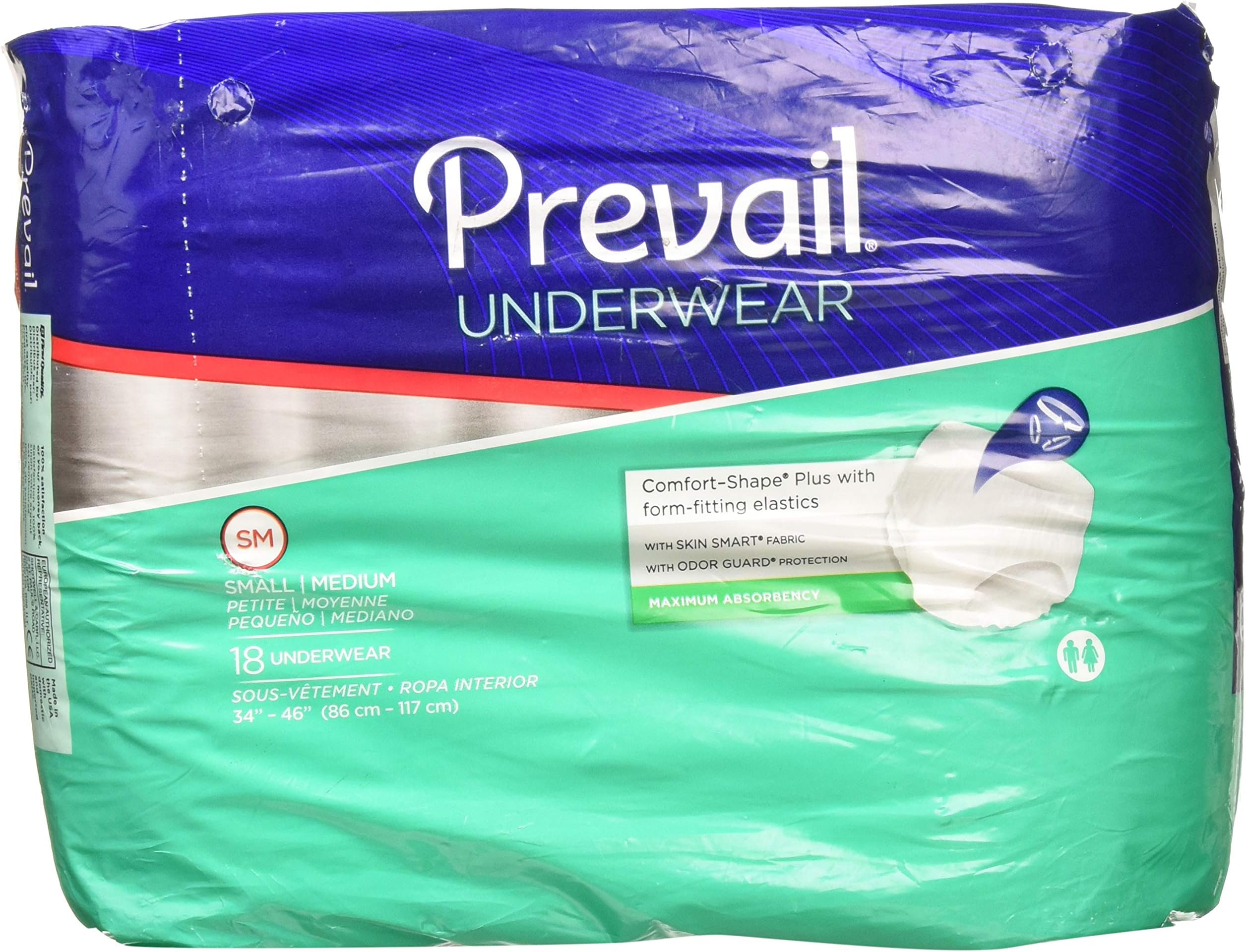 Amazon.com: Prevail Super Plus Absorbency Underwear Size: Small/Medium ...