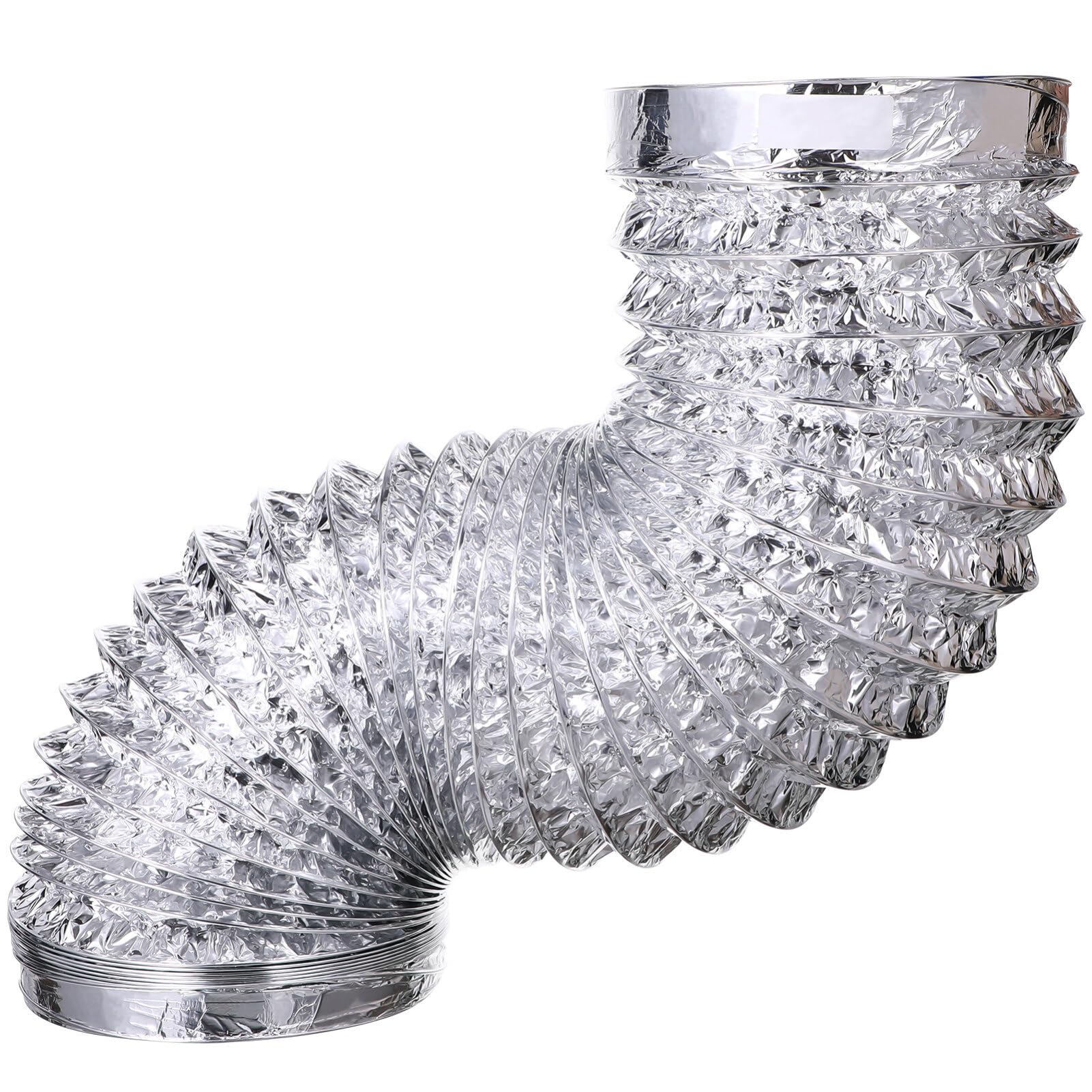 7 Inch Flexible Dryer Vent Exhaust Duct Hose, 5 Feet Long Aluminum Non ...
