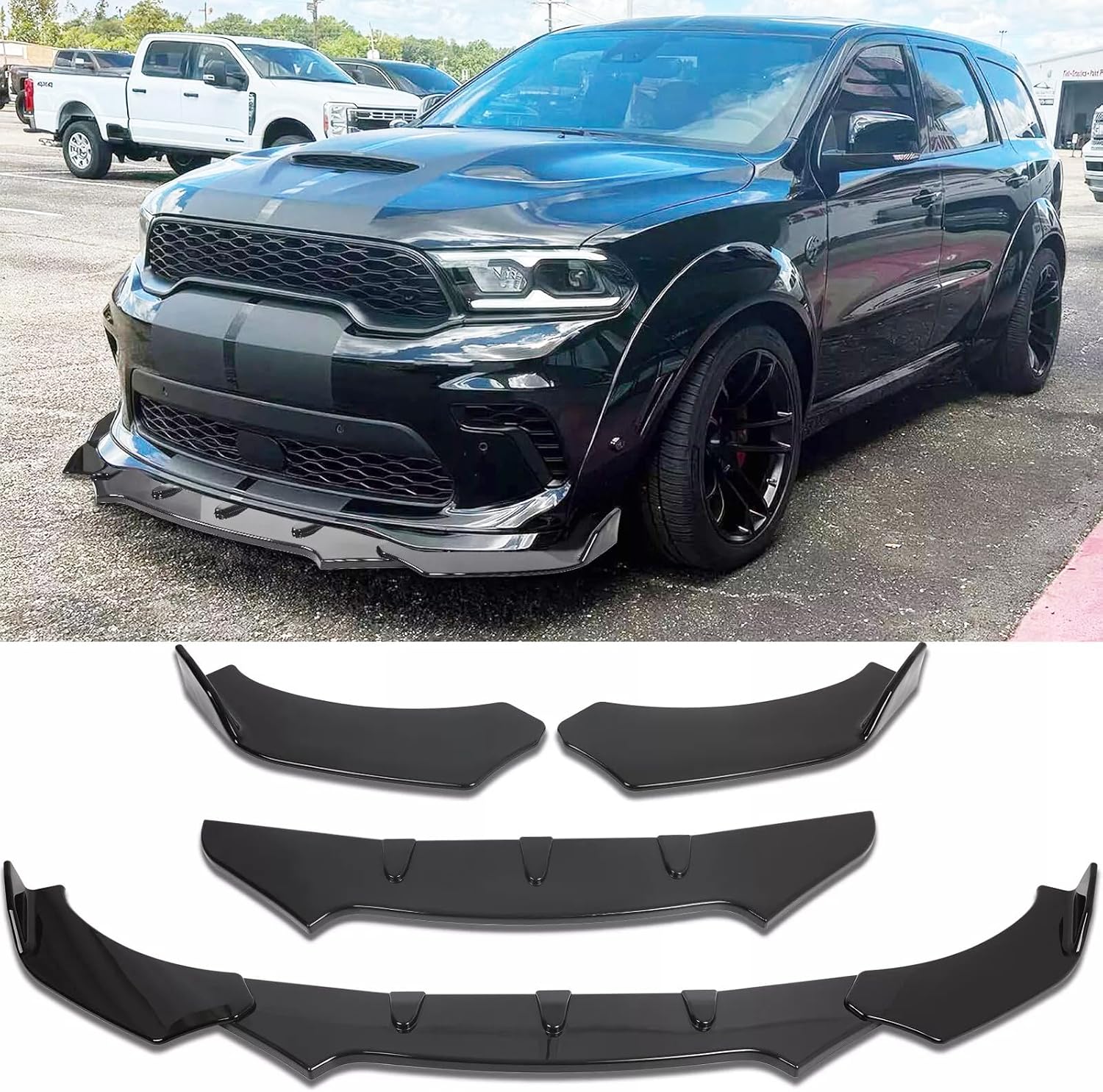Amazon.com: DREAMOTOR Universal Car Front Bumper Lip Spoiler Splitter ...