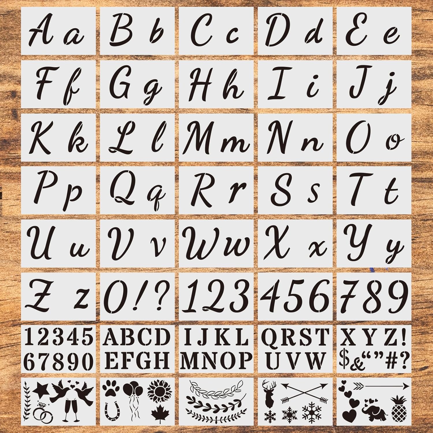 Custom Plaque Letter Stencils Painting Alphabet Journal Stencils ...