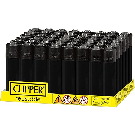 Amazon.com: Clipper Lighter – Large Jet Flame - 48ct - Safe Butane ...