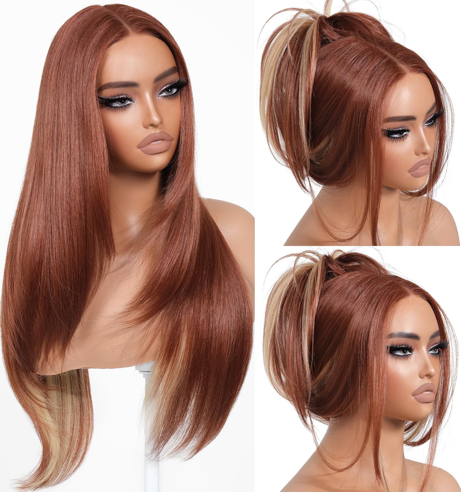 Amazon.com : Veally Body Wave Highlight Lace Front Wigs for Black Women ...