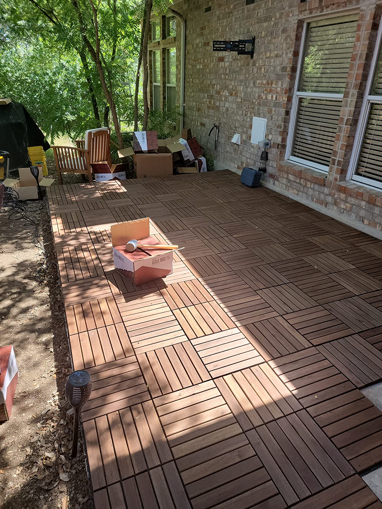 $12/mo - Finance Flybold Interlocking Deck andFlooring Tiles - Teak ...