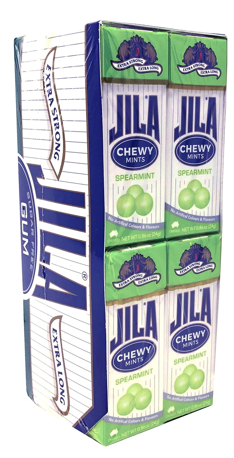 Amazon.com: Jila Chewy Mints Spearmint 0.86 Ounce Pack of 12 – No ...