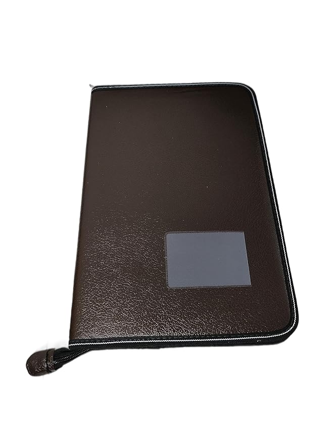 SKI-Dark Brown-Waterproof Multipurpose Faux Leather Professional File ...