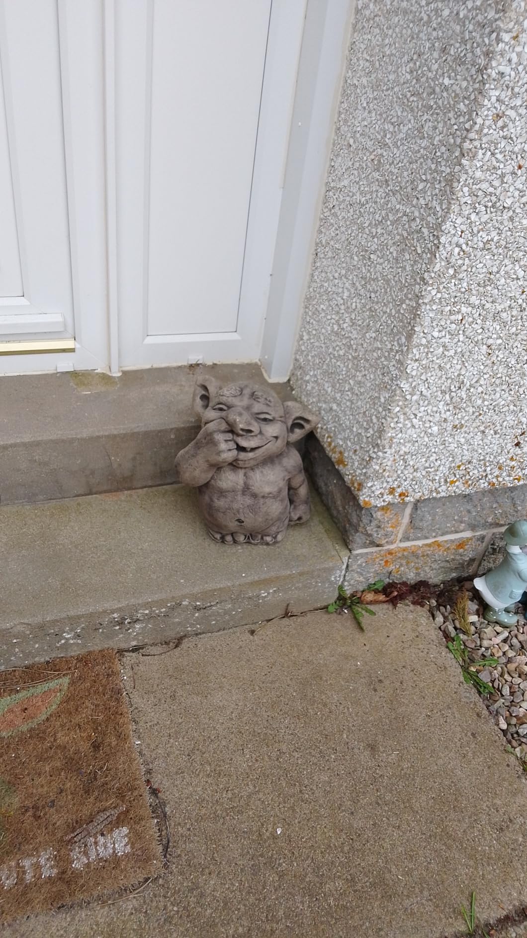 Nose picking troll stone garden ornament : Amazon.co.uk: Garden