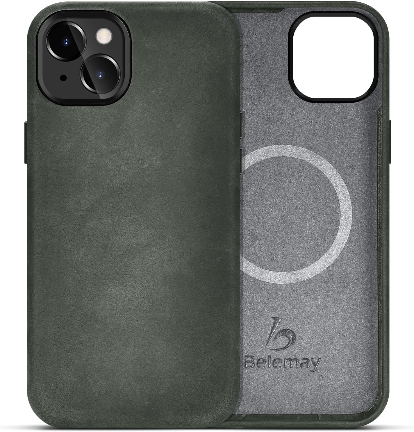 Amazon.com: Belemay Compatible with iPhone 13 Leather Case Magsafe ...