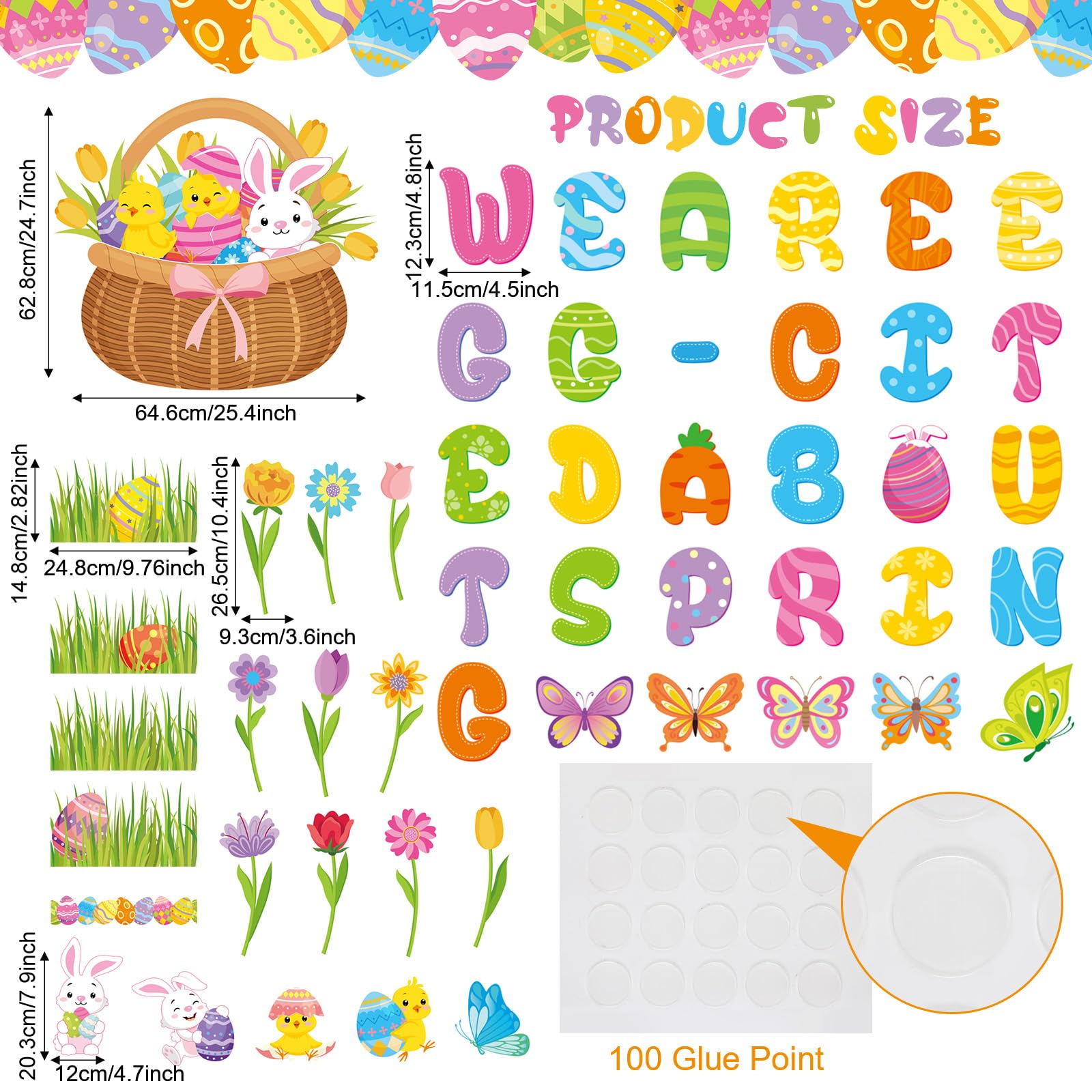 Snapklik.com : Pasimy Easter Bulletin Board Decorations Set Christian ...