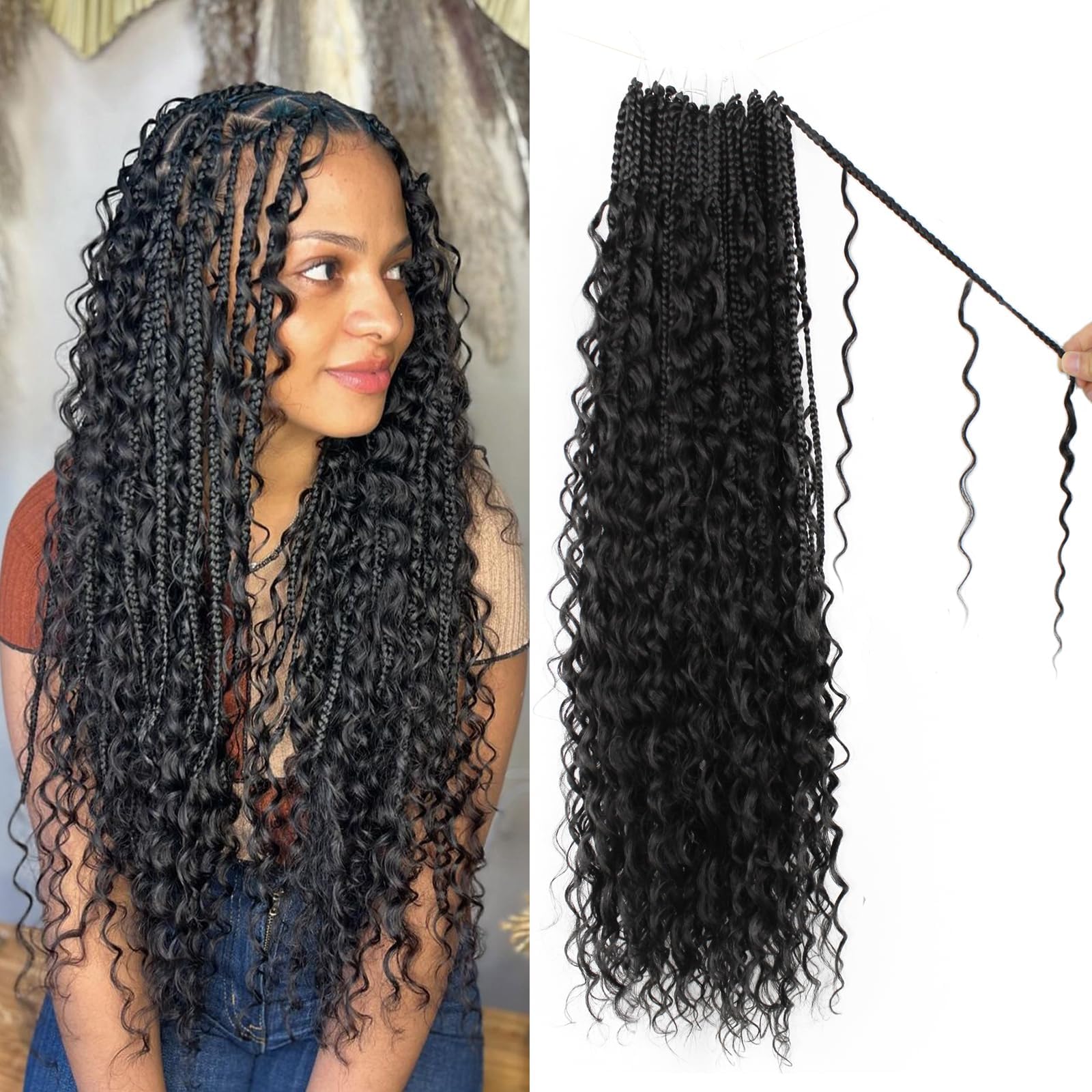 Amazon.com : Boho Crochet Braids Pure Protein Fiber Close to Human Hair ...