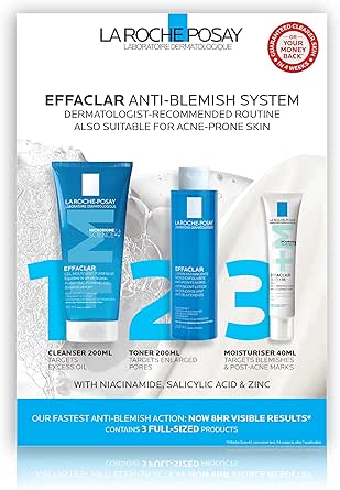 La Roche-Posay Effaclar 3-Step Anti-Breakout Kit Routine, for oily ...