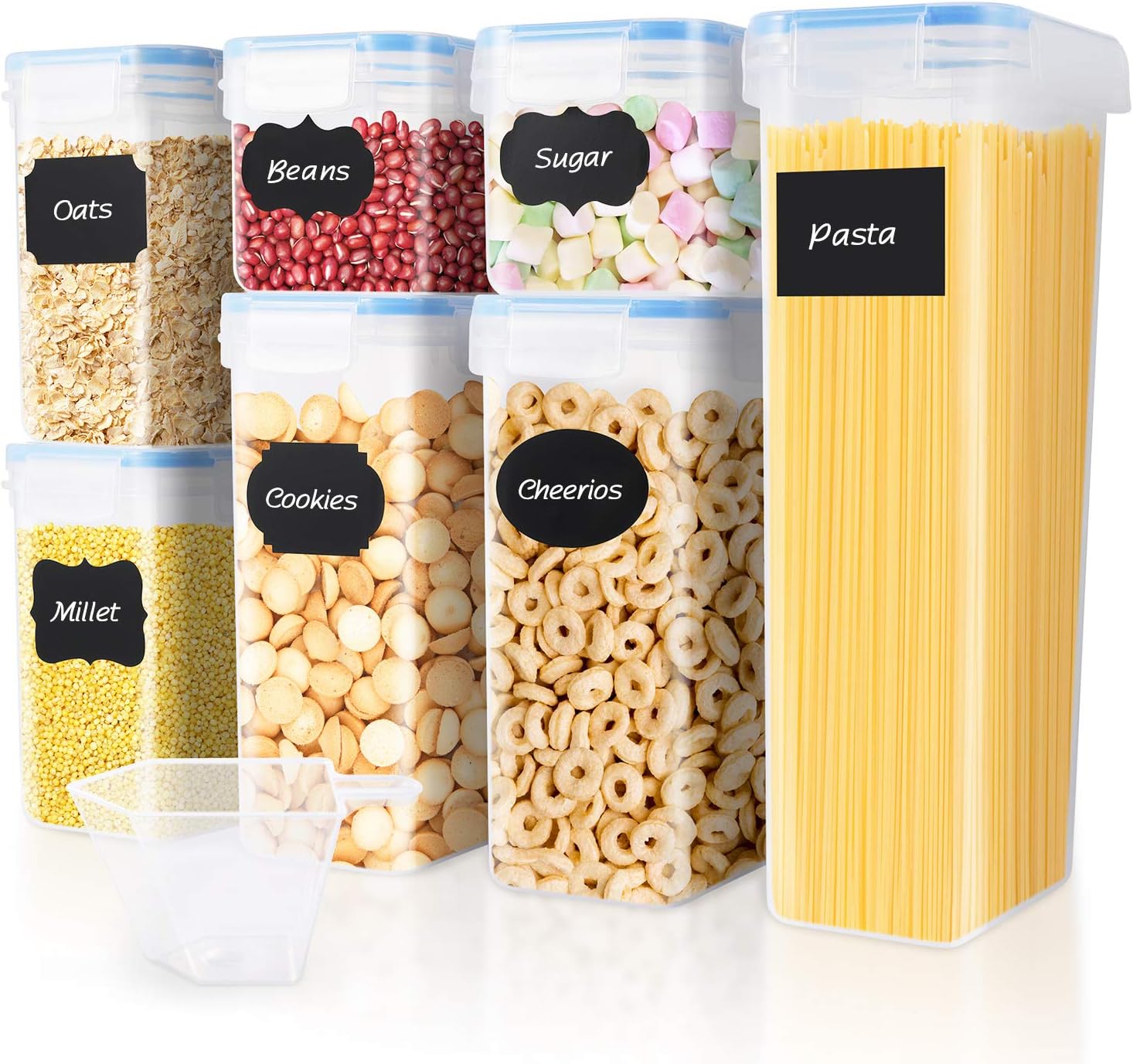 Airtight Food Storage Containers, SOLEDI 7 Pieces BPA Free Food Storage ...