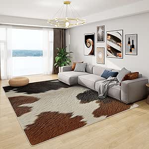 Amazon.com: Phtbz Cow Print Rug - Cow Print Rug 5x7, 4x6 ft Washable ...