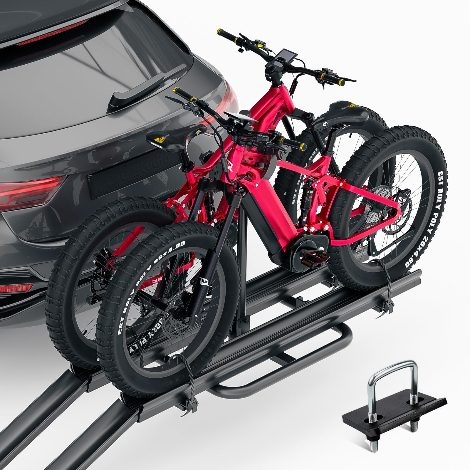 Amazon.com: SOENBOO 2 EBike Rack with Ramp, up to 4" Fat Tire Carrier ...