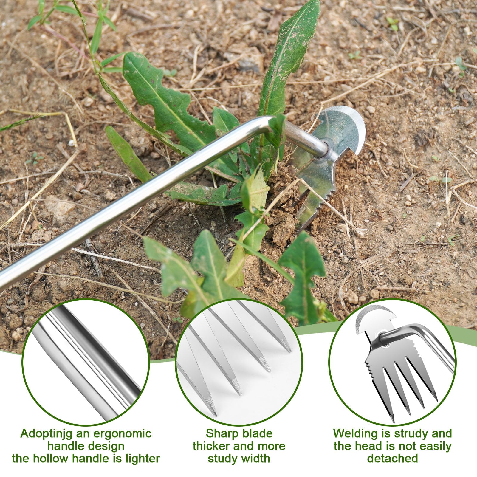 Snapklik.com : Weeding Rake Weed Remover Weed Puller Tools Hand Weeder ...